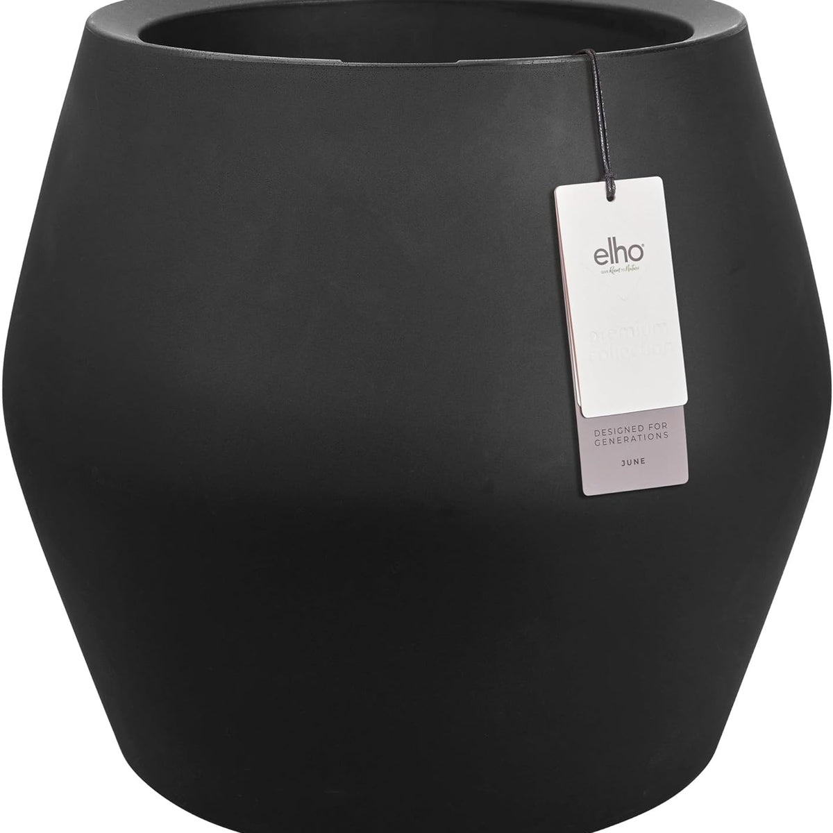 June Split 46cm Low Indoor / Outdoor Pot - Black – Garden Store Direct