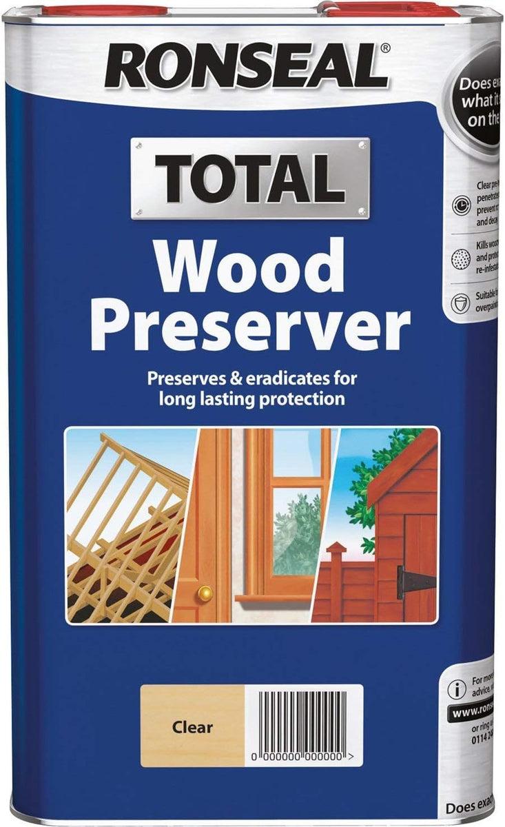 Ronseal Total Wood Preserver - Clear 5L – Garden Store Direct