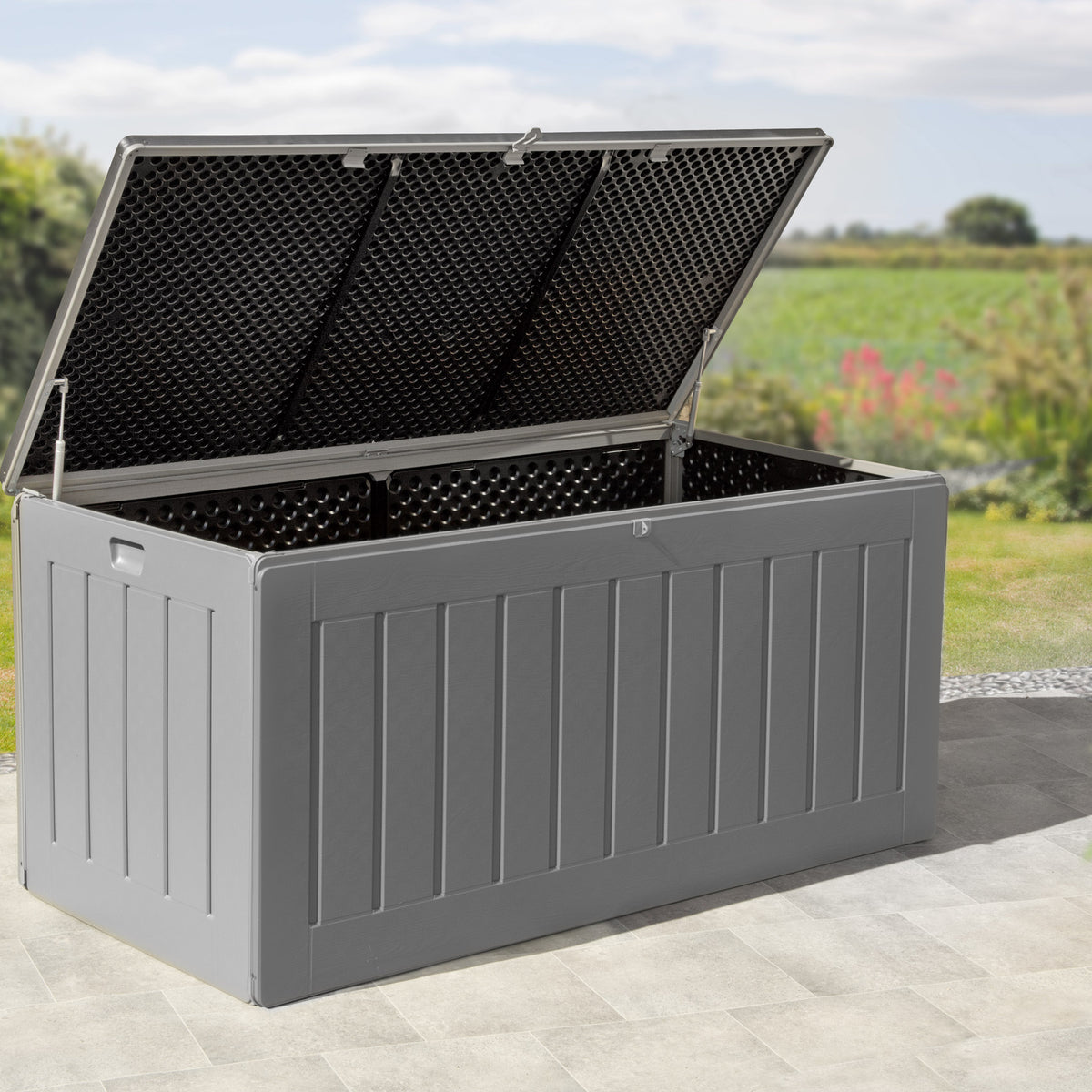 Huge Grey 830L Outdoor Storage Box – Garden Store Direct