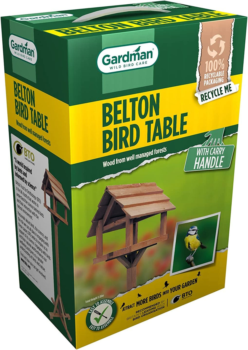 Belton Wooden Bird Table – Garden Store Direct