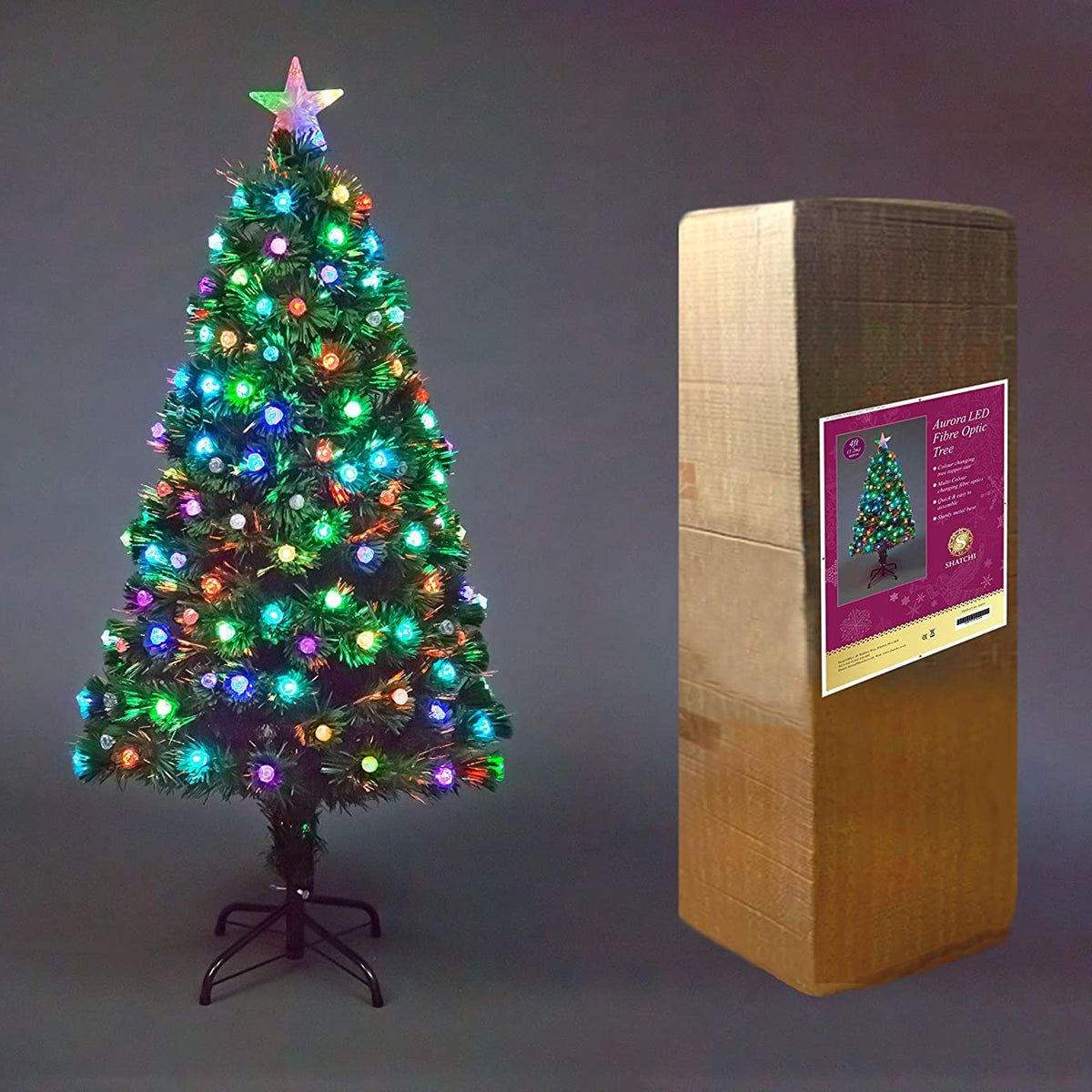Fibre Optic Aurora Tree 3ft/1m – Garden Store Direct
