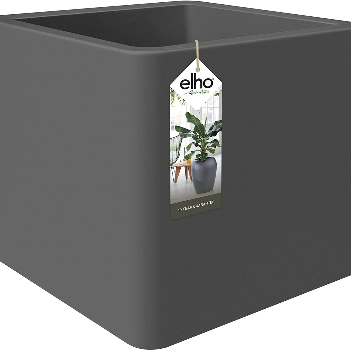 Elho Pure Soft Brick Planter, 23 liters, Anthracite, 40 cm – Garden ...