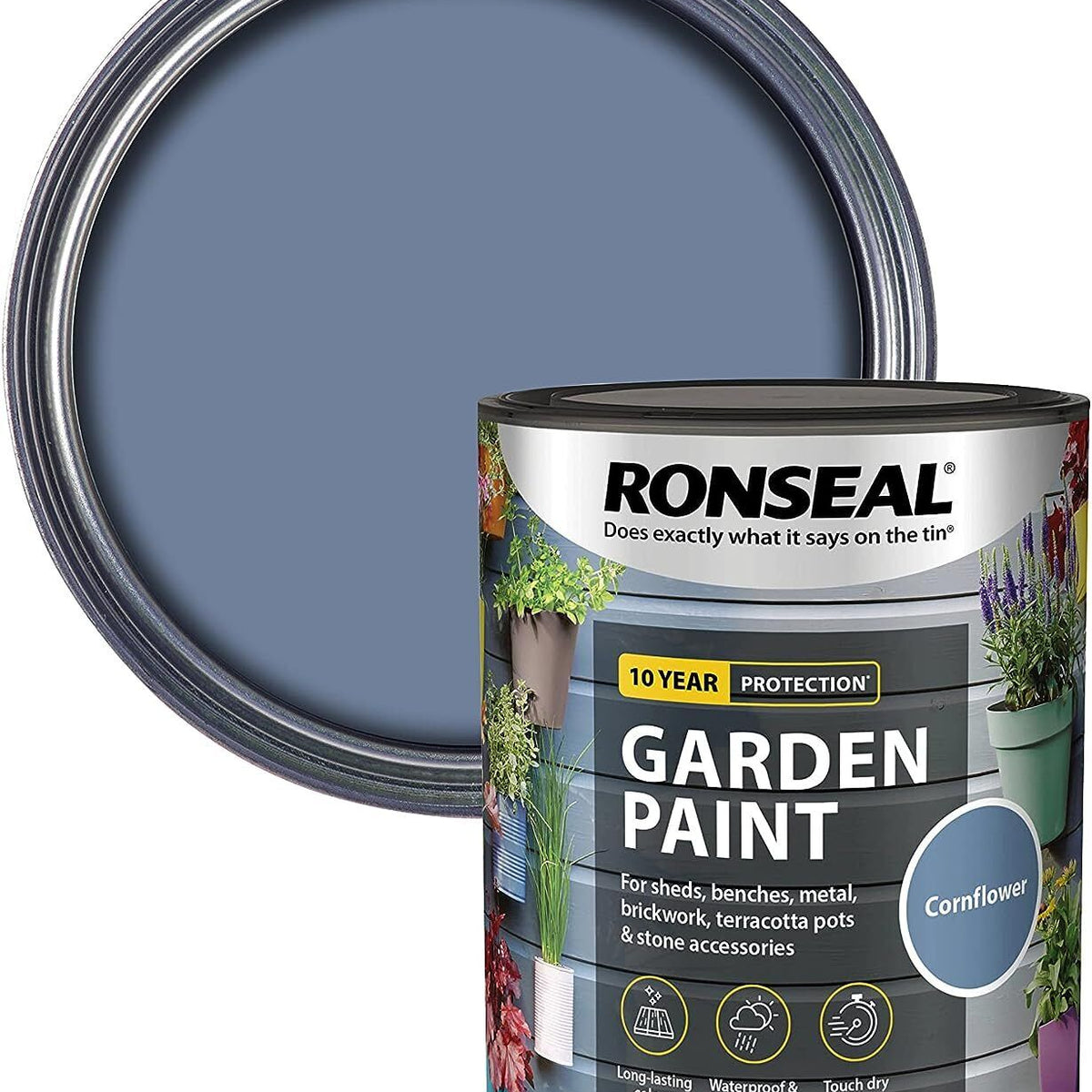 Ronseal Garden Paint Cornflower 2.5L – Garden Store Direct